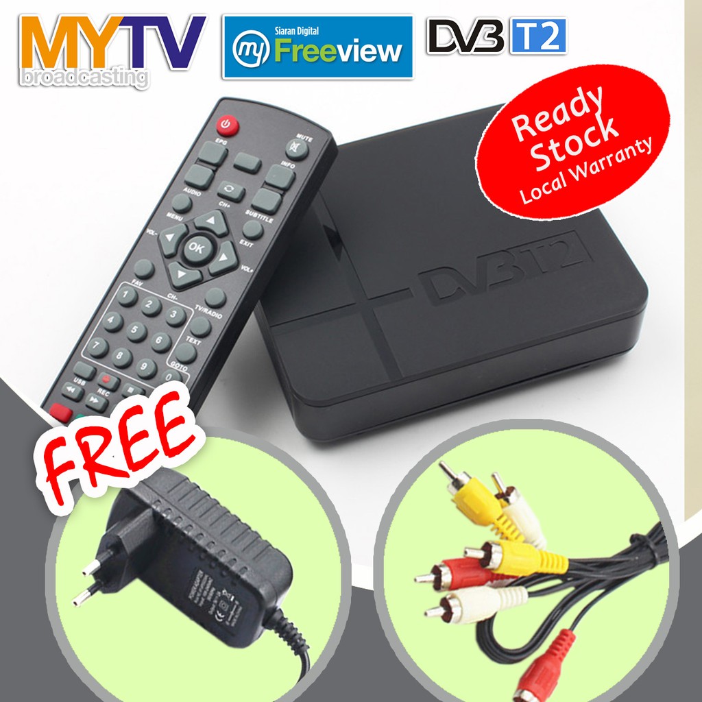 Latest 2020 version MyTV myFreeview Decoder Dekoder DVB T2 Full HD Set ...