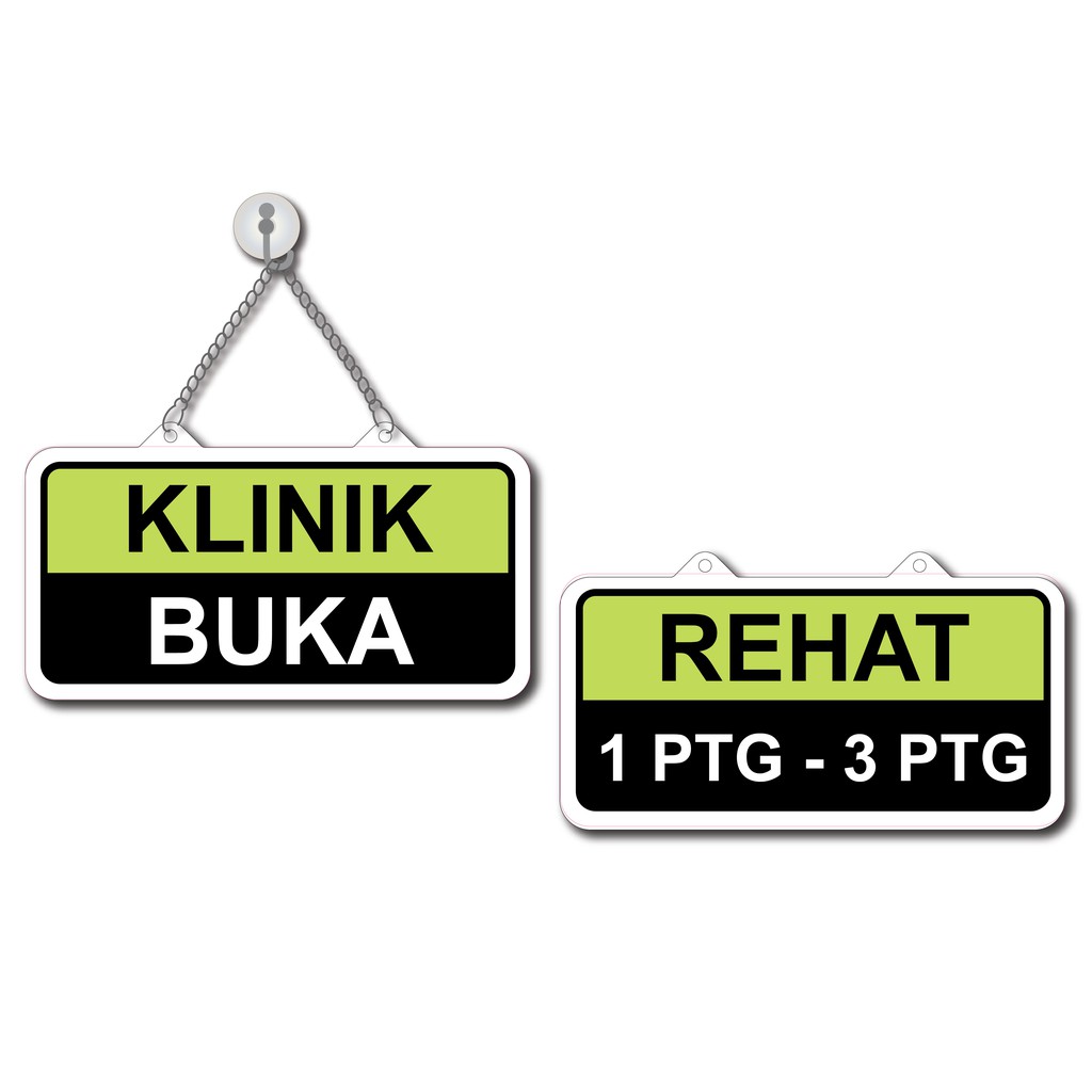 KLINIK BUKA HANGING SIGN BOARD 100X200MM | Shopee Malaysia