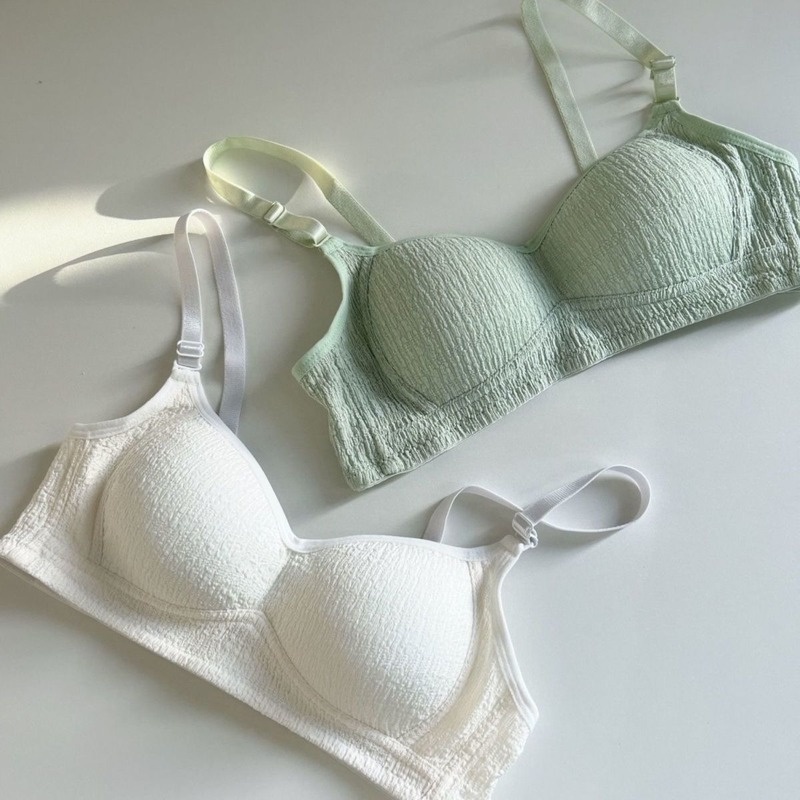 Soft bra thin bra wearing comfortable student girl underwear | Shopee ...