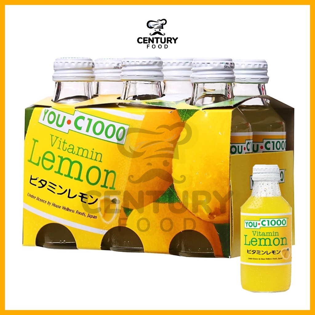 140ml YOU C1000 Vitamin Lemon Flavour Juice With Quality Glass Bottle ...