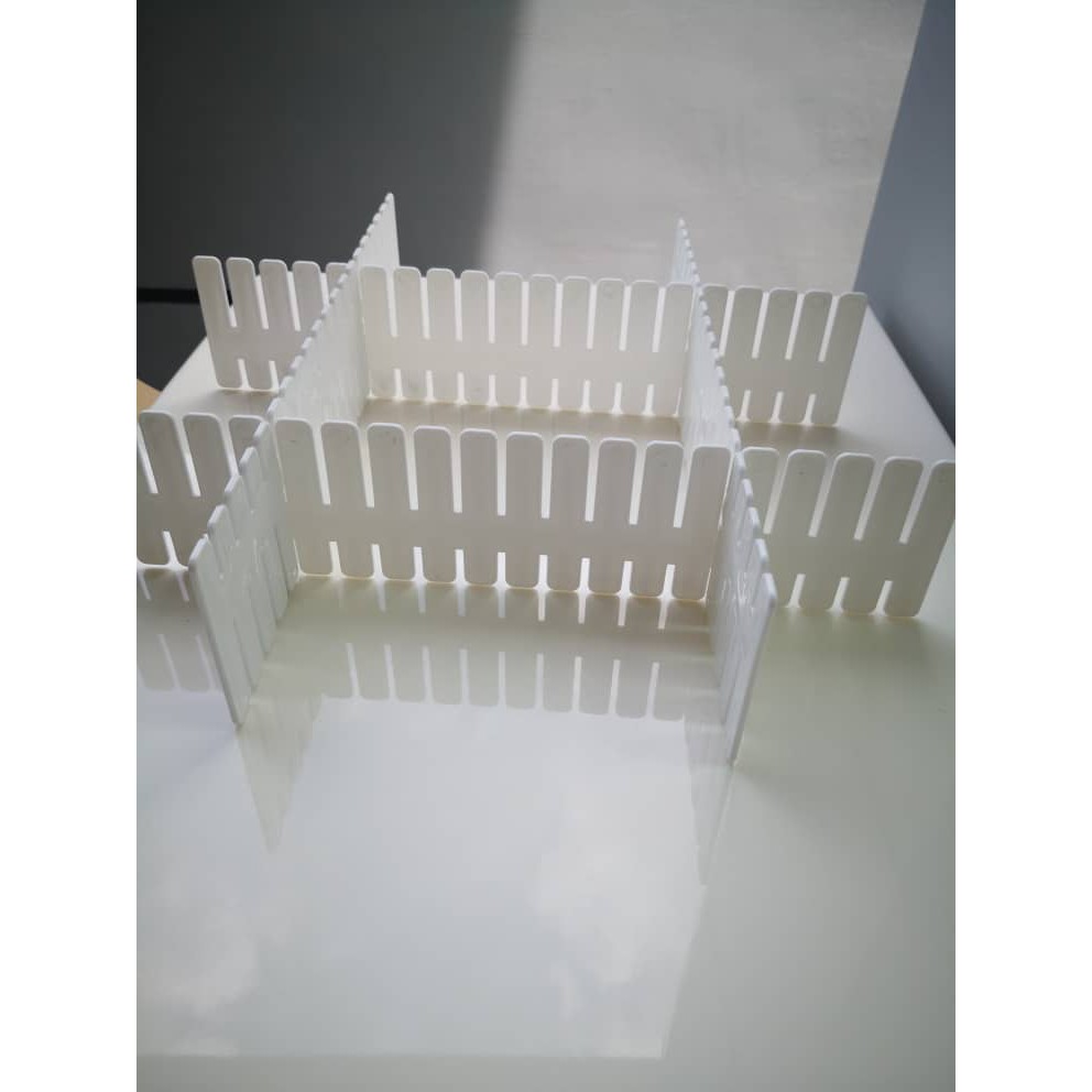 Drawer Divider / Plastic Partition / Storage Organizer 4pcs in 1 set ...