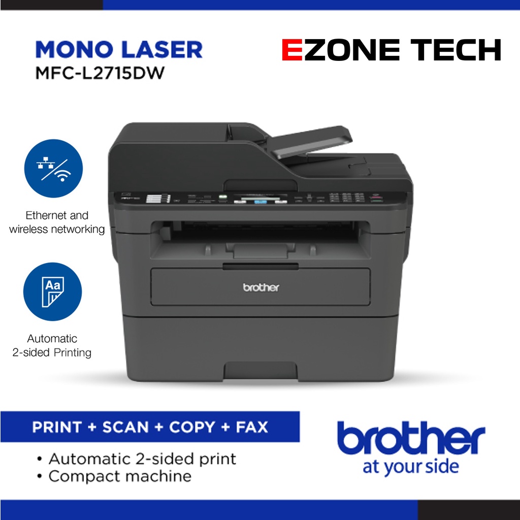 Brother MFC-L2715DW All in One Wireless Mono Laser Printer | Auto 2 ...