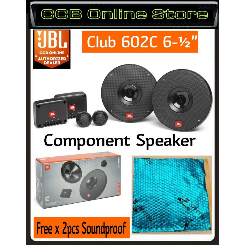 JBL Club 602C Club Series 6-1/2" component Speaker System - 70 watts RMS (210 watts peak power ...