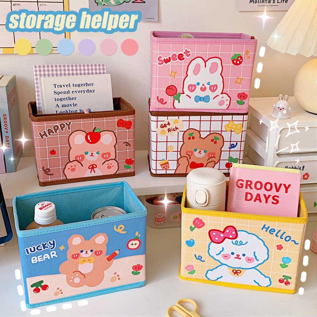 W&G Foldable Storage Box cute Cartoon Collapsible Bin Container Box ...