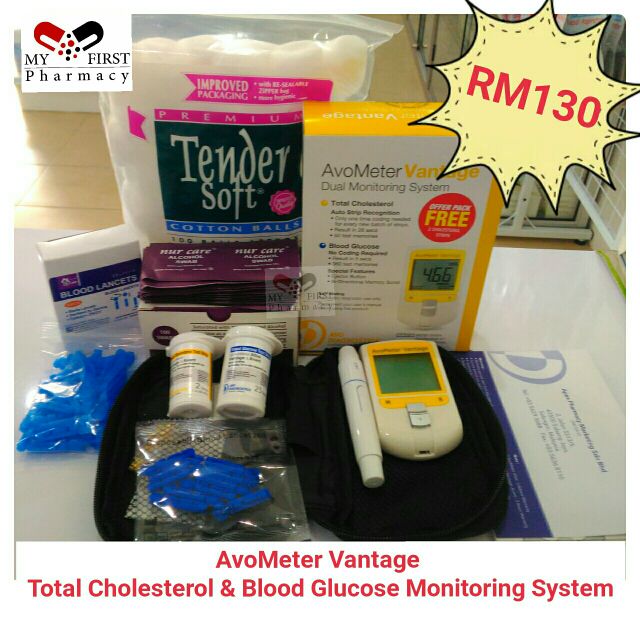 AvoMeter Vantage Cholesterol & Glucose Monitoring System Super Value ...