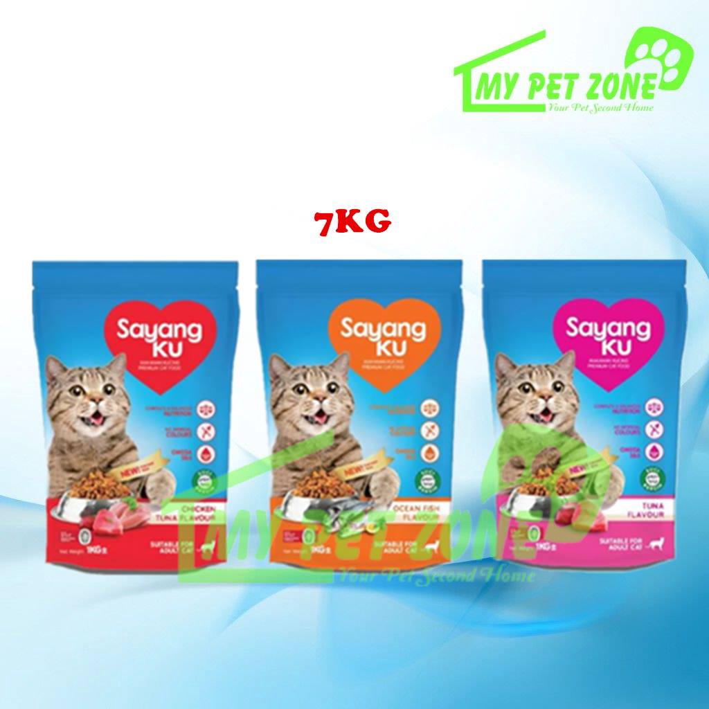 Sayangku Ocean Fish / Chicken Tuna / Tuna Dry Cat Food 7KG | Shopee Malaysia