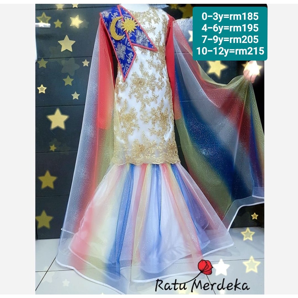 Ratu Merdeka / Kostum Merdeka/ Baju Merdeka Budak Perempuan | Shopee ...