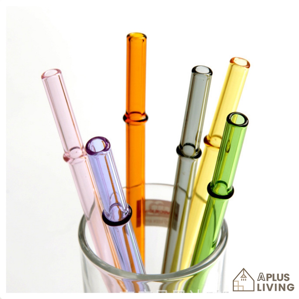 🇲🇾 23cm Long Straw Eco Friendly Straight Straw High Borosilicate Glass