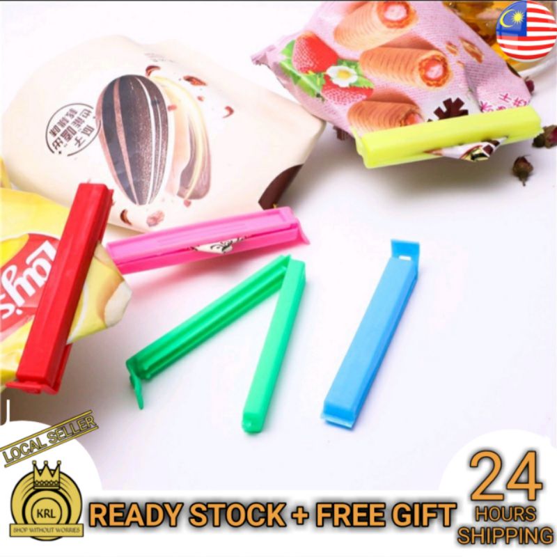 KRL Portable Kitchen Plastic Sealing Clip Airtight Bag Seal Sealer ...