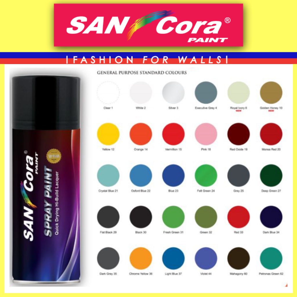 L Mall Color Spray Paint Sancora/Bond 7 Cat Spray Tin(Clear/White/Black ...