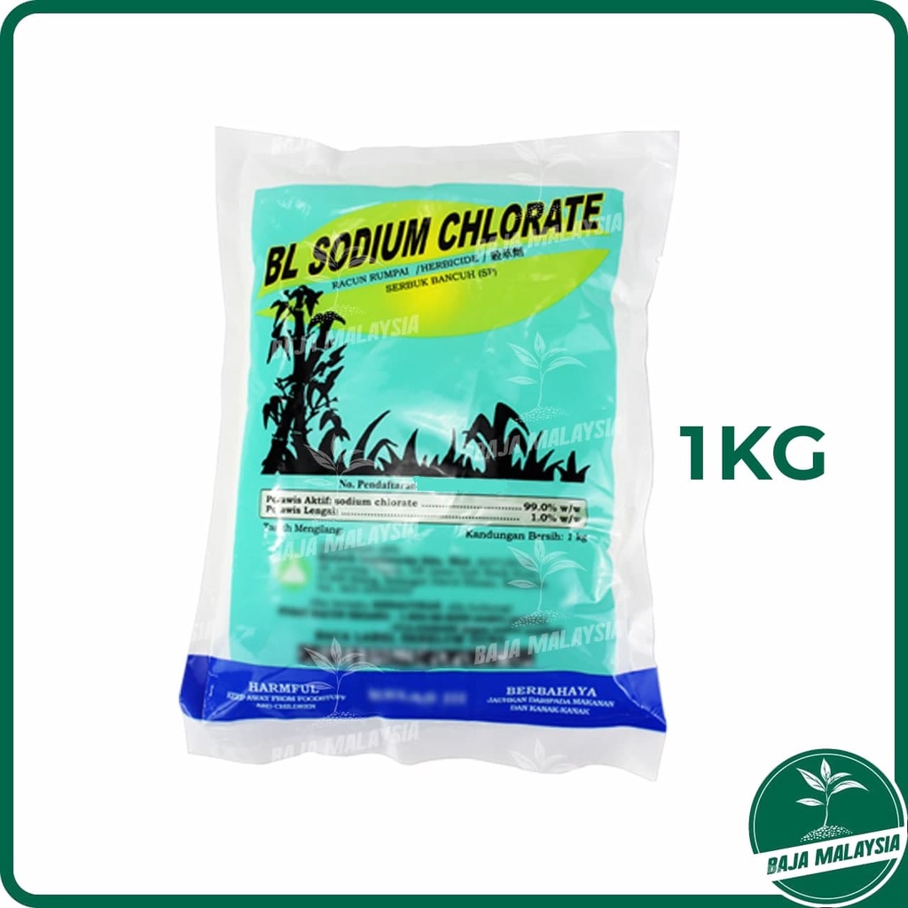 BL SODIUM CHLORATE 99% 1KG Herbicide Mixture Grass Killer Racun Serbuk ...