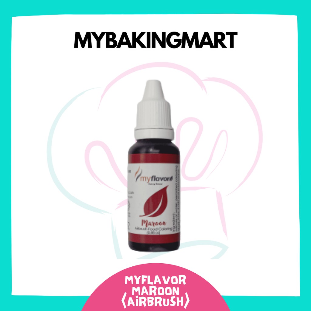 Mybakingmart | Myflavor Red/Maroon Airbrush Halal Edible Food Coloring ...