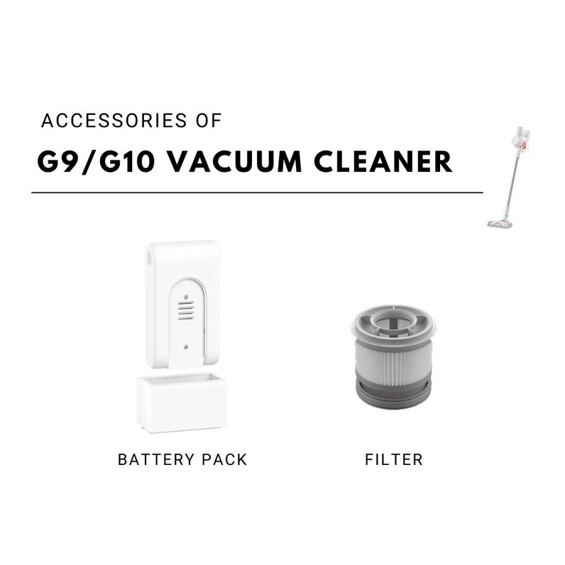 Accessories for G9/G10 Vacuum Cleaner Extended Battery Pack/Filter ...