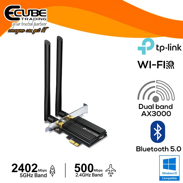 TP-LINK Archer TX50E AX3000 Wi-Fi 6 Bluetooth 5.0 PCIe adapter | Shopee ...