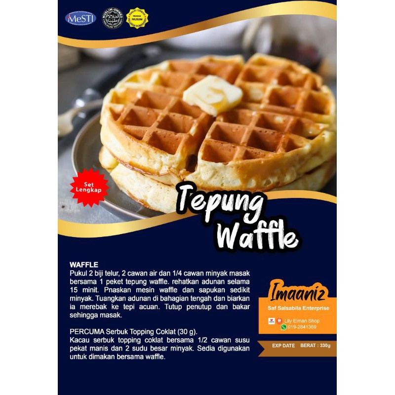 Imaaniz Tepung Waffle / Waffle Premix Flour 330g | Shopee Malaysia