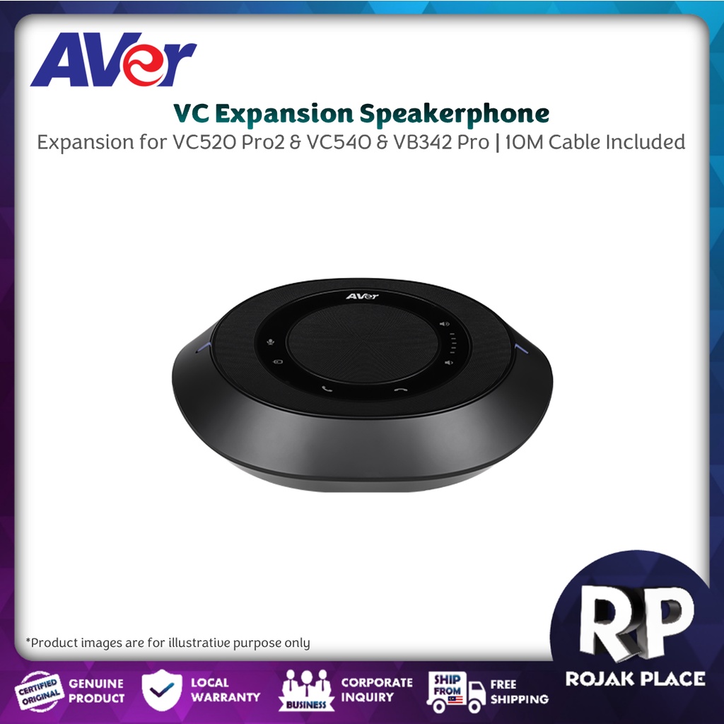 AVer VC520 Pro2 Expansion Speakerphone Daisy Chainable USB Speakerphone ...