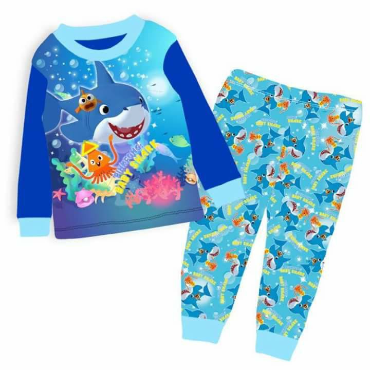 Baby Shark Pyjamas CM228 (2-7yrs old) | Shopee Malaysia