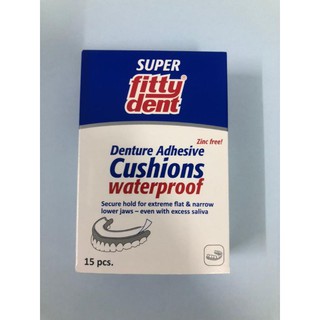 Fitty Dent super denture adhesive cushions 15 strips expiry date 08/ ...