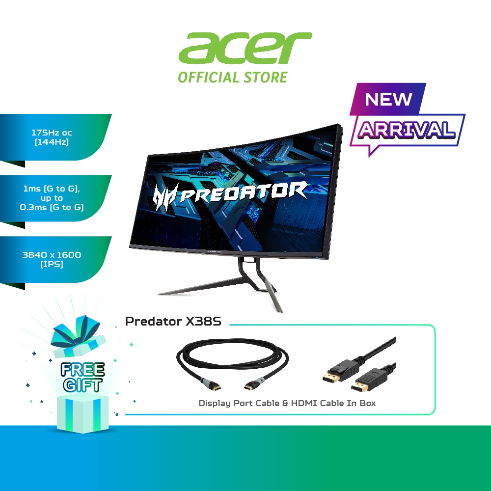 Predator X38S IPS Gaming Monitor (37.5") | Shopee Malaysia