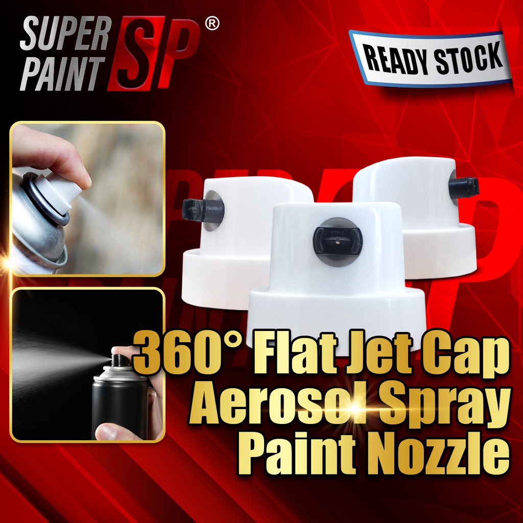 1pc 360° Aerosol Spray Paint Nozzle 💨 Kepala Spray Tin Cat Spray Leper ...