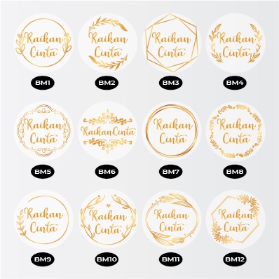 [Ready Stock] STICKER KAHWIN DOORGIFT | 3cm Round Stickers | Shopee ...