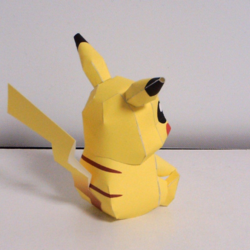 DIY Papercraft POKEMON Pikachu PaperModel 3D Puzzle Handwork Toys ...