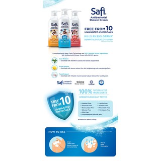 Safi Antibacterial Shower Cream Hair & Body Wash Sabun Mandi Krim ...