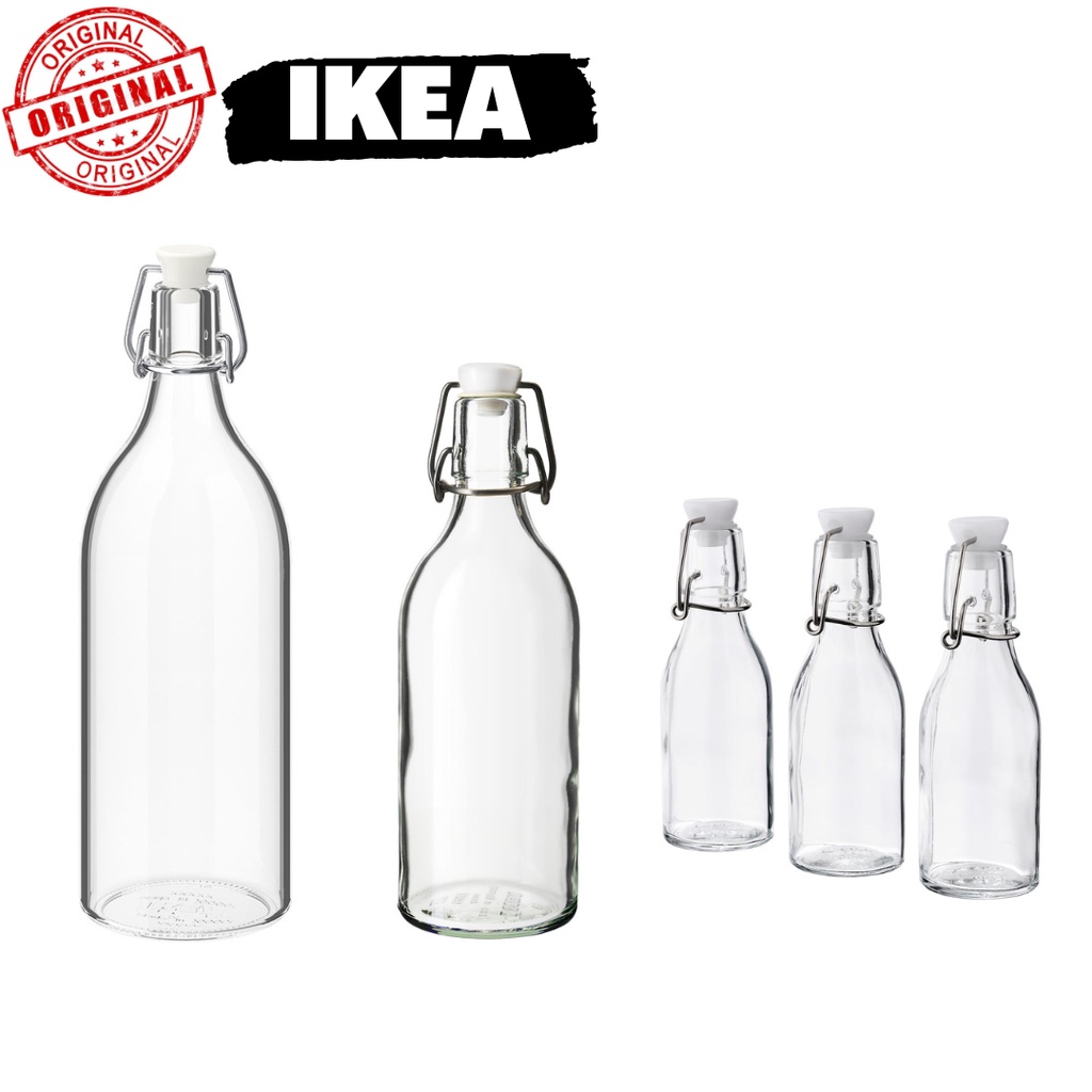 Ikea Korken Bottle With Stopper Glass Clear Bottle Botol Air Kaca ...