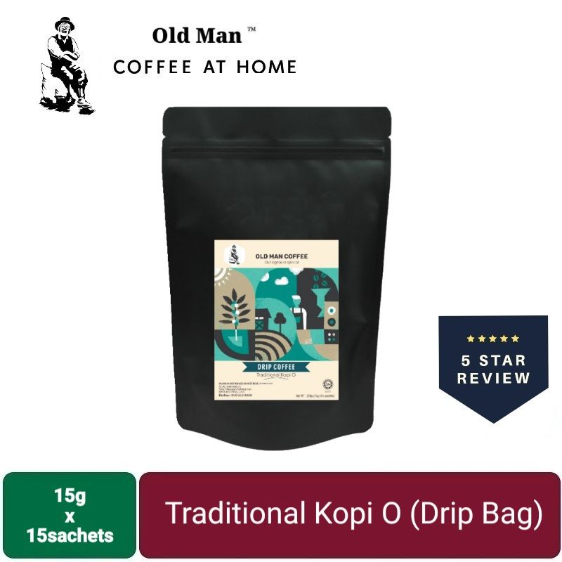 Old Man Drip Bag Coffee Traditional Kopi O (Freshly brew drip coffee ...
