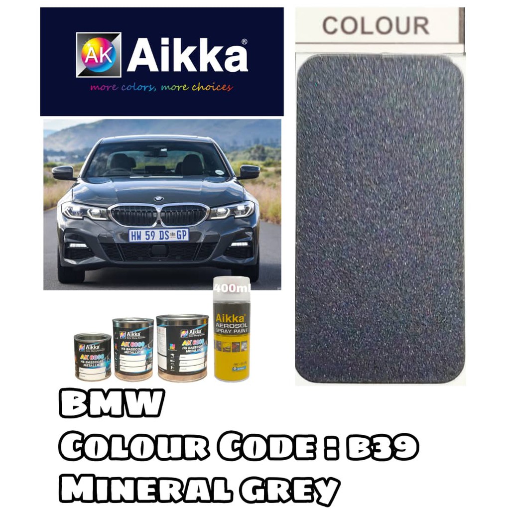 AIKKA BMW B39 MINERAL GREY / Automotive Paint Basecoat / Car & Motor ...