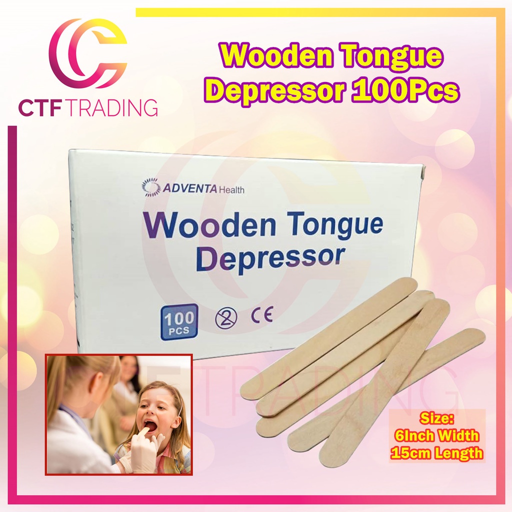 Wooden Tongue Depressor 100's ( 6inch/15cm ) | Shopee Malaysia