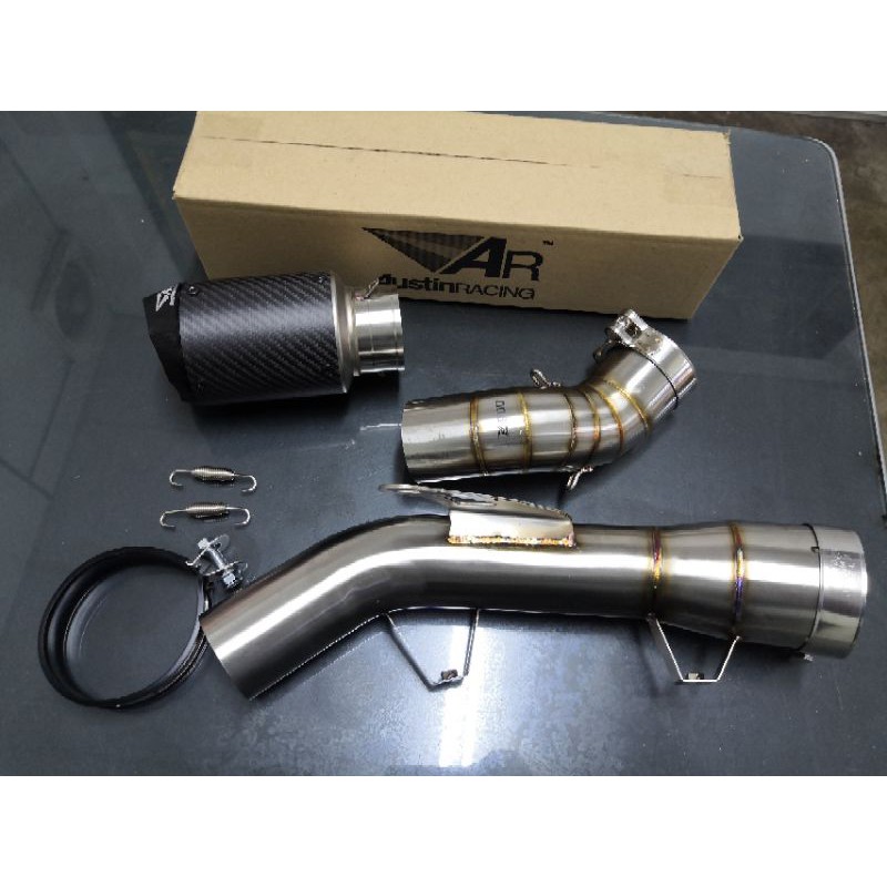 kawasaki z900 Z900 Austin racing carbon fiber ekzos exhaust system ...