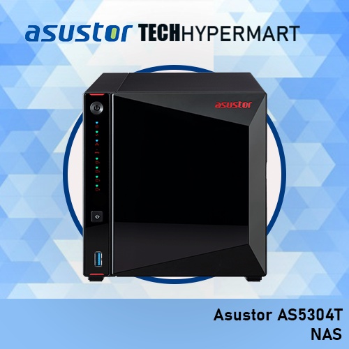 Asustor AS5304T NAS Server (4-Bay, 4GB eMMC, USB 3.2 Gen 1 x3, Tower ...