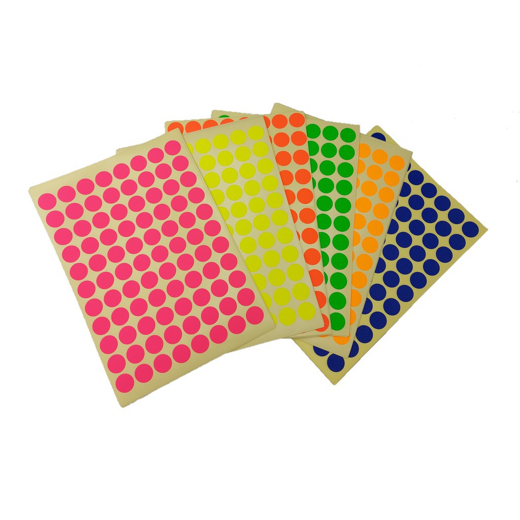 Fluorescent Color Montessori manipulative colour stickers Creative Dot ...