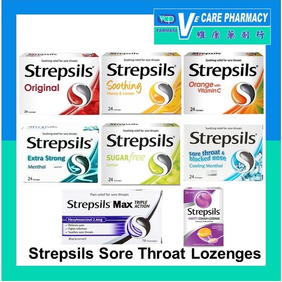 Strepsils Sore Throat Lozenges Assorted Flavours 24's | Shopee Malaysia
