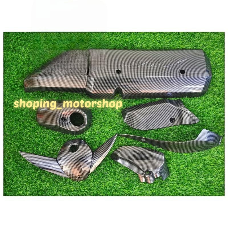Yamaha Xmax 250 XMAX 300 Carbon Parts Exhaust Cover Engine Cover ...