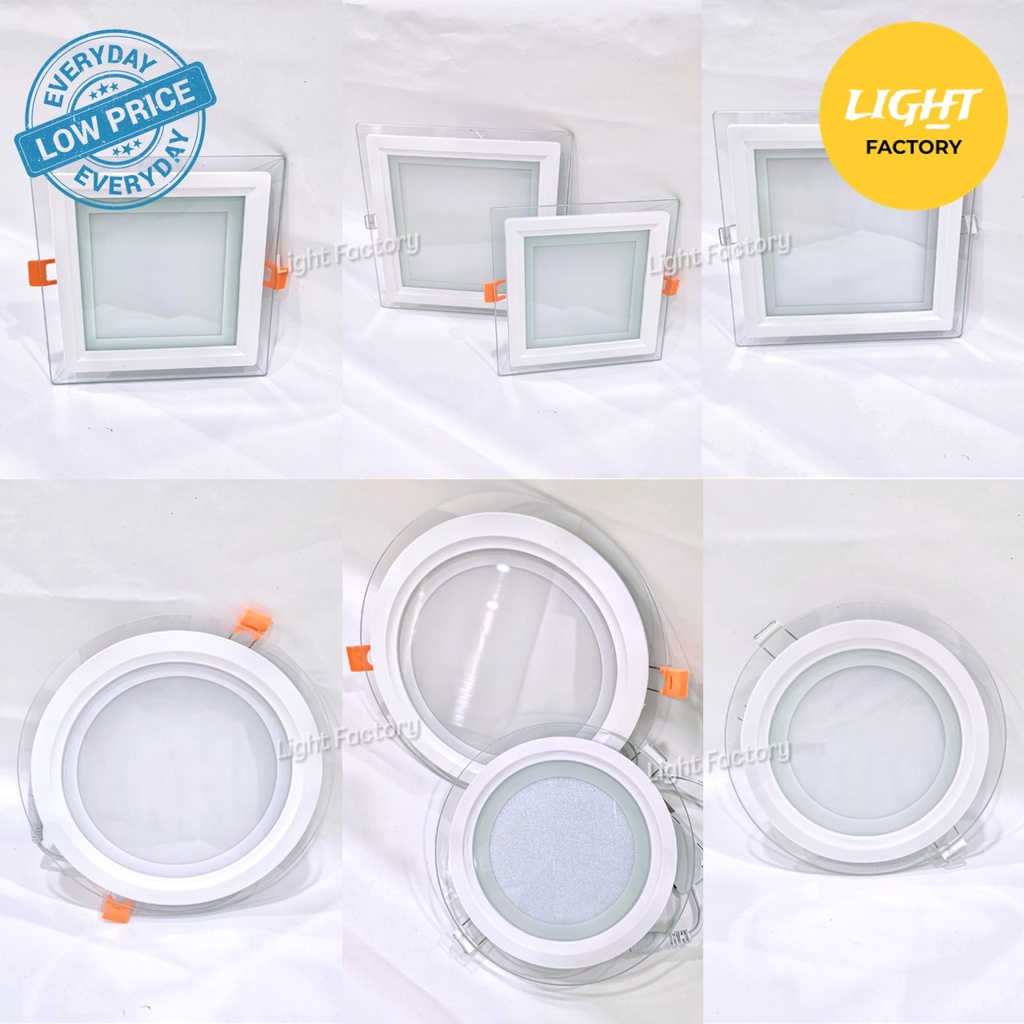 [2 YEARS WARRANTY] 3 Colour LED Glass Downlight 4" 12W | 6" 18W LED ...