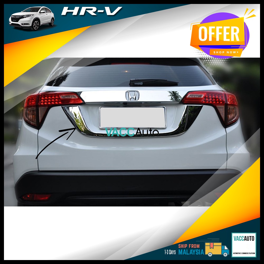 Honda HR-V Rear Plate Lower Chrome Lining Rear Trunk Lid Cover HRV ...