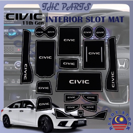 Honda Civic FE 11TH GEN Car Interior Slot Mat Storage Tank Mat Car Mat ...