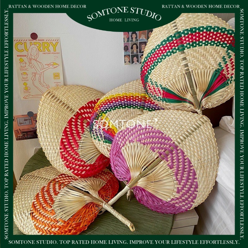 Kipas Tangan Mengkuang Kipas Perhiasan Straw Handfans 扇子 Shopee Malaysia