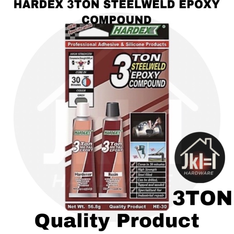 HARDEX HE-30 3 Ton Steelweld Epoxy Compound | Shopee Malaysia