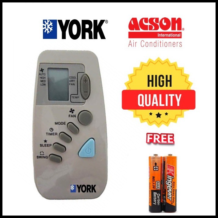 York/Acson Air Conditioner Remote Control | Shopee Malaysia