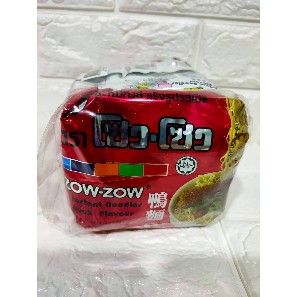Zow-Zow Instant Duck Noodles 泰国鸭面 5 x 60g {Ready Stock} | Shopee Malaysia