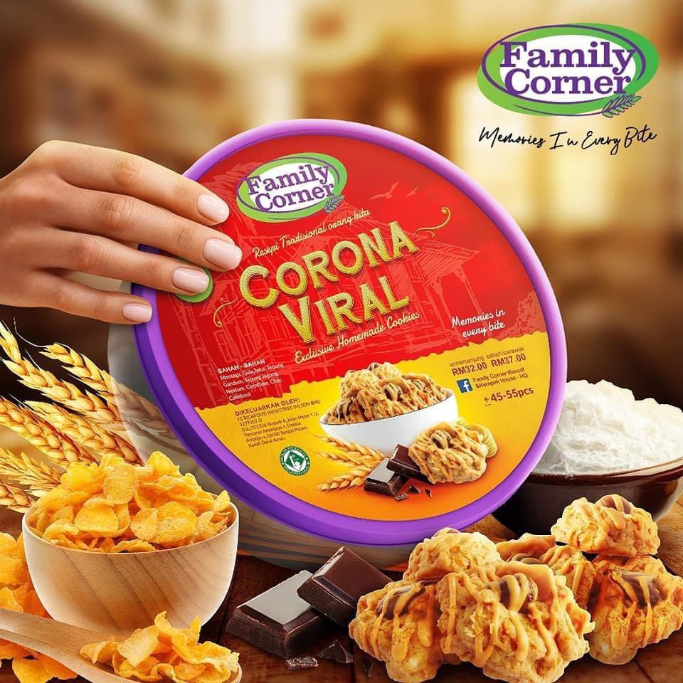 Cookies Viral By Family Corner "CORONAVIRAL COOKIES" | Shopee Malaysia