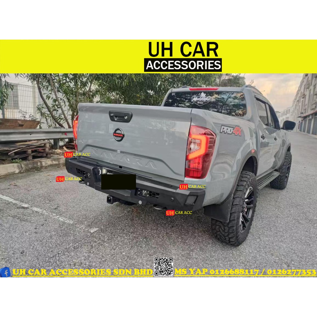 Mitsubishi triton 2009-2022 force op2 steel rear bumper bull bar ...