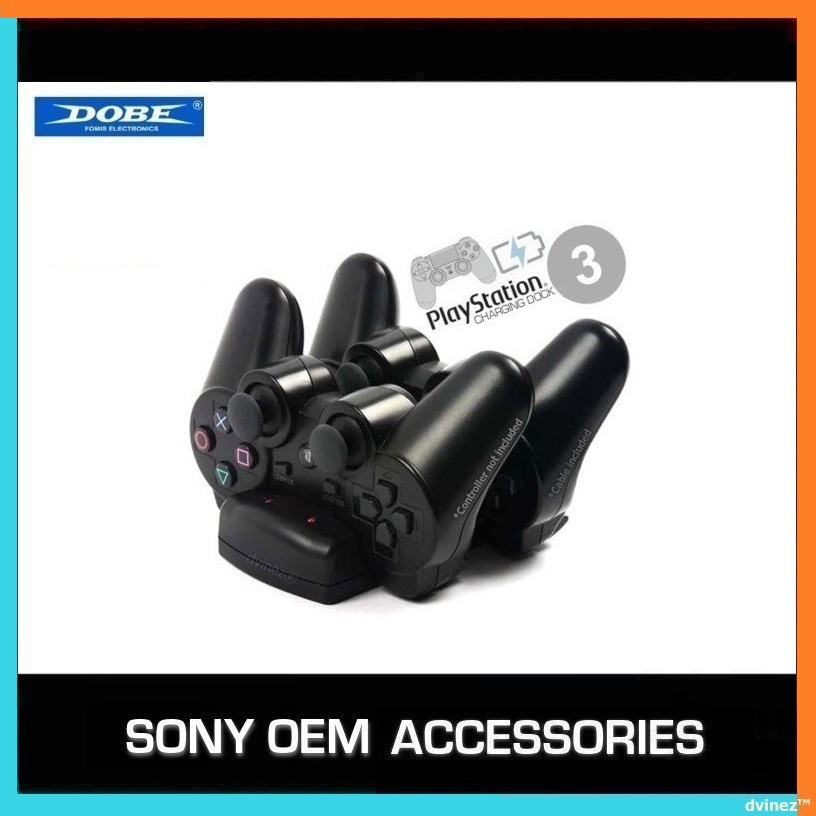 Sony Playstation 3 Dobe DualShock Controller PS3 DS3 USB Dual Charging ...