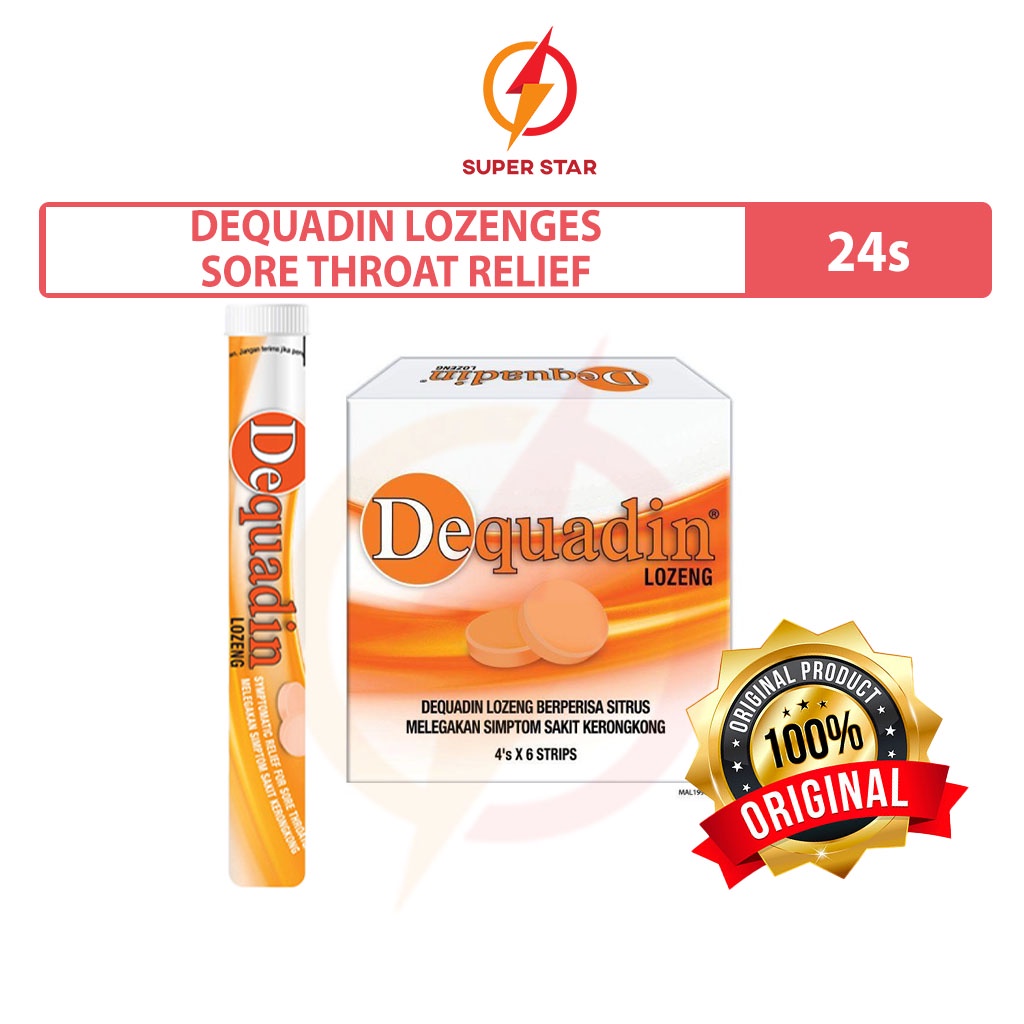 Dequadin Lozenges Sore Throats Relief 24s (Box/Tube) | Shopee Malaysia