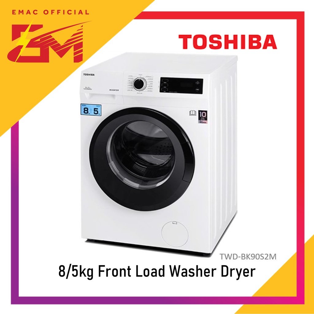 Toshiba TWD-BK90S2M (8KG/5KG) Washer Dryer Real Inverter Front Load 2 ...
