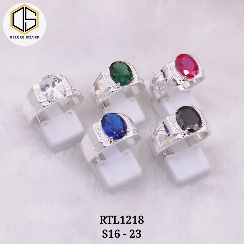 Male Zirconia Stone 925 Pure Silver Rings for Man/Men 纯银锆石男士/男性戒指 Cincin/Ring Perak untuk Lelaki ...