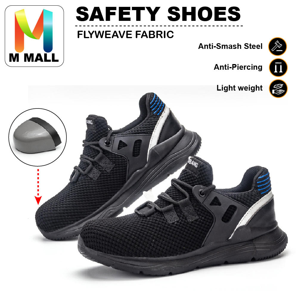 M mall safety shoes with steel toe cap mid sole medium cut - 912 | BeeCost